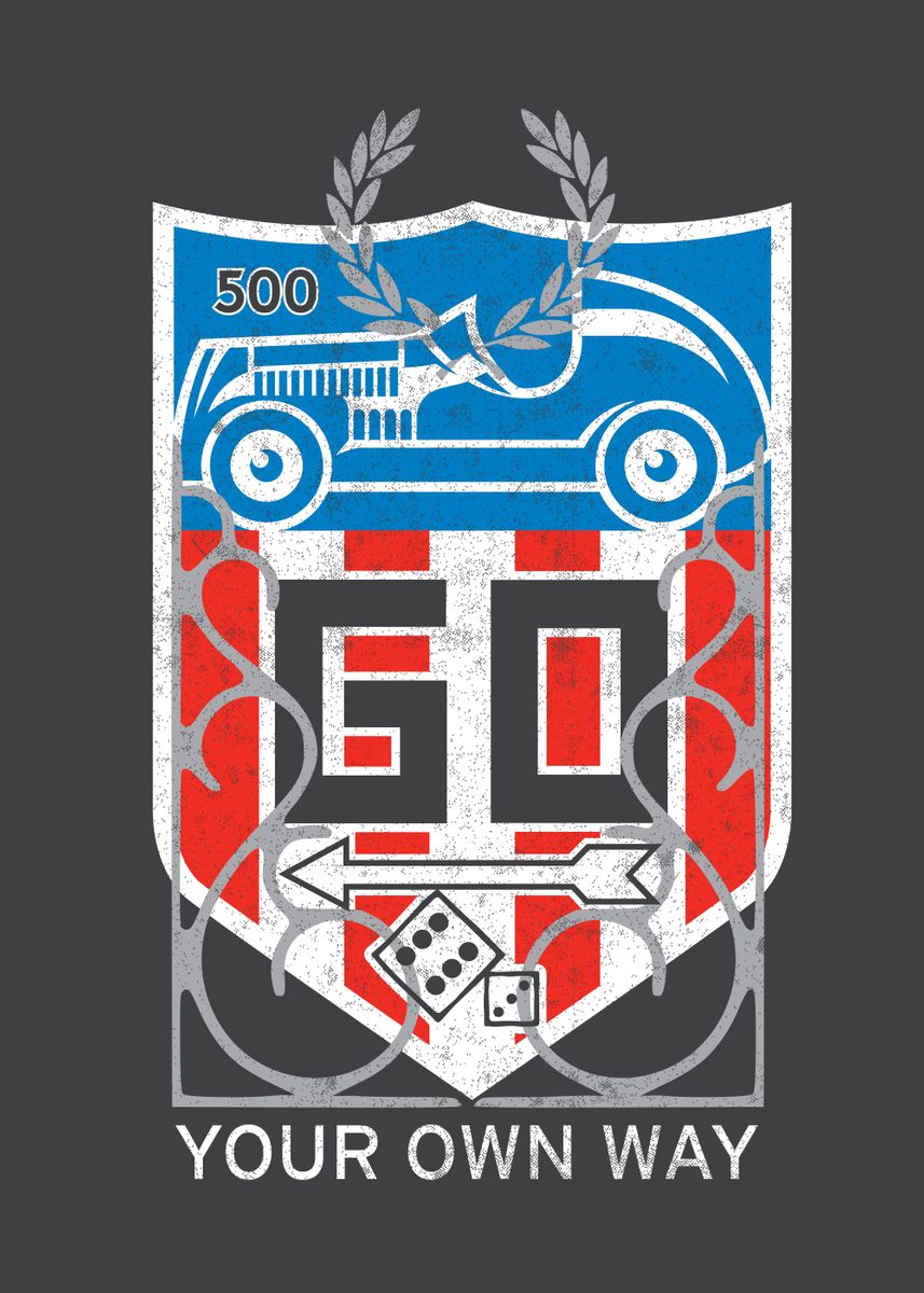 'Go' Poster, picture, metal print, paint by Monopoly | Displate