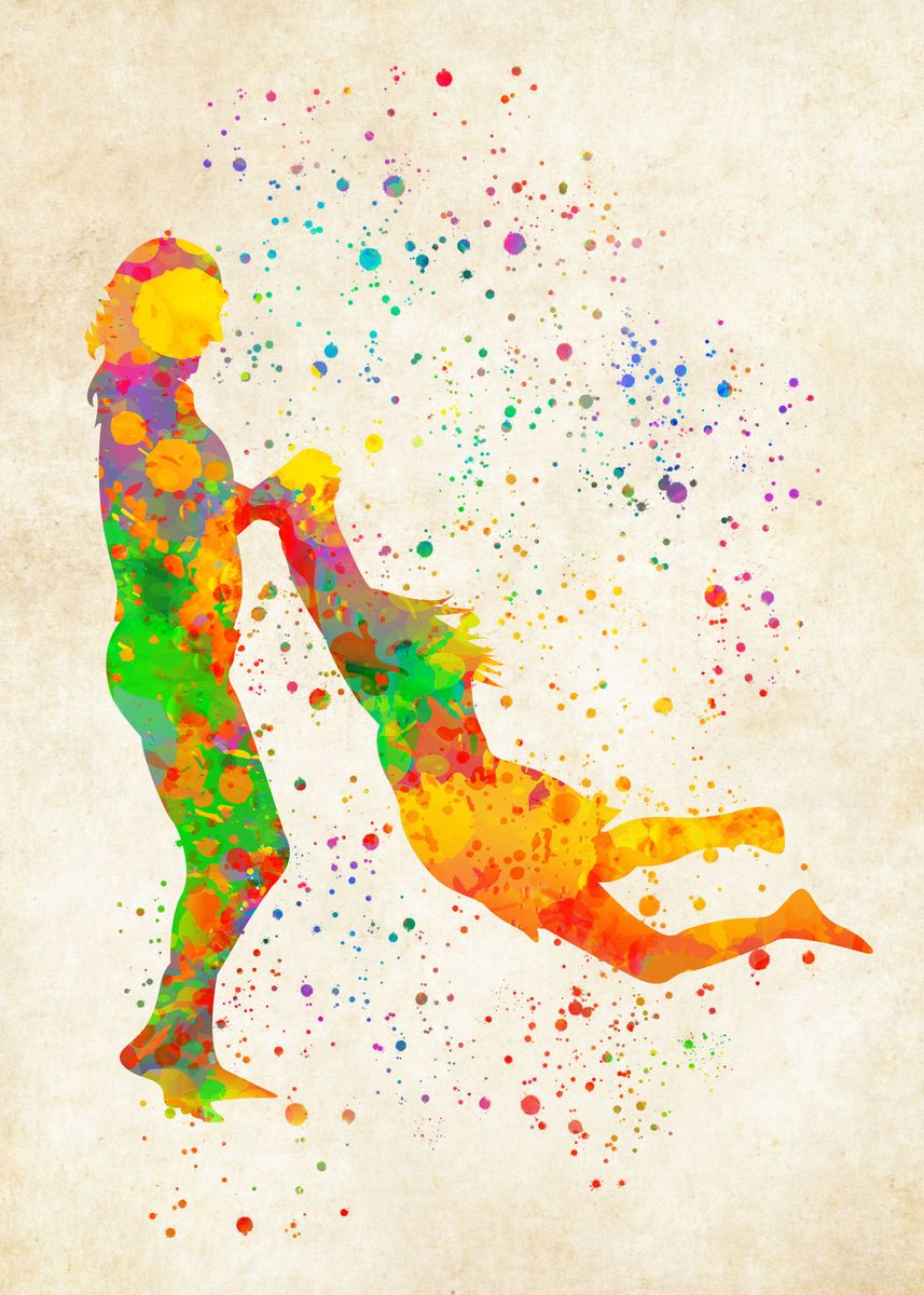 'Children playing outside' Poster, picture, metal print, paint by Ollie ...