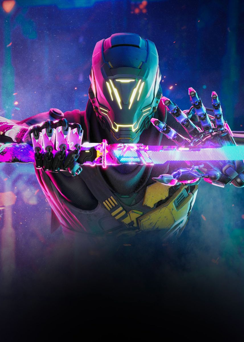 'Ghostrunner' Poster, picture, metal print, paint by Benny Arlon | Displate