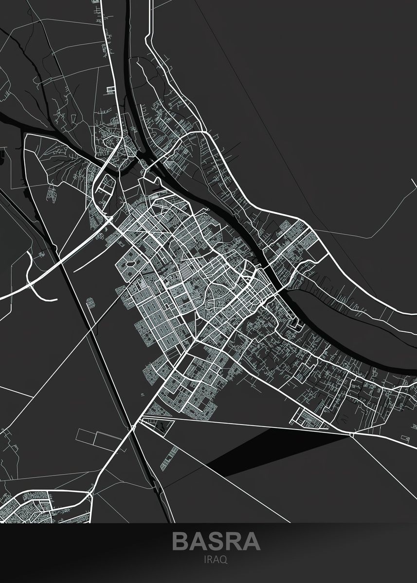 'Basra Iraq' Poster, picture, metal print, paint by Zake Yonkou | Displate