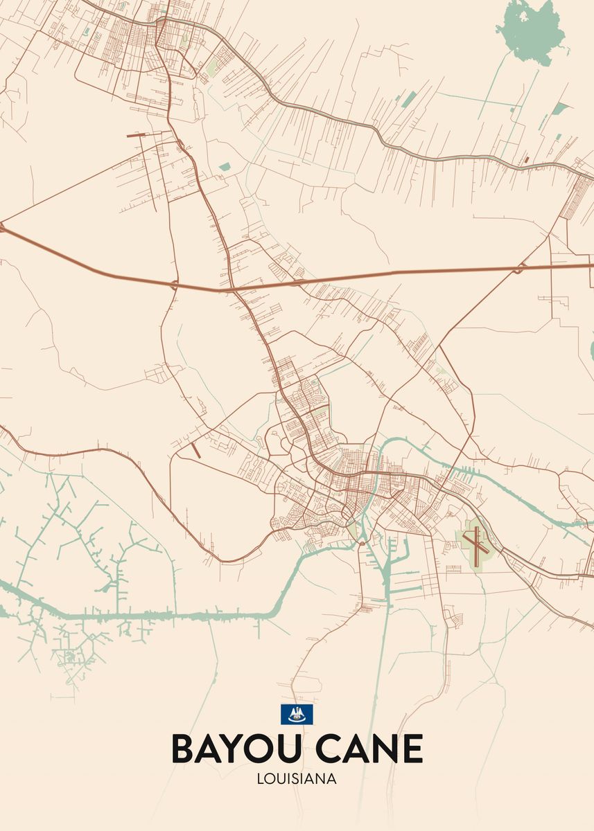 'Bayou Cane LA' Poster by IMR Designs | Displate