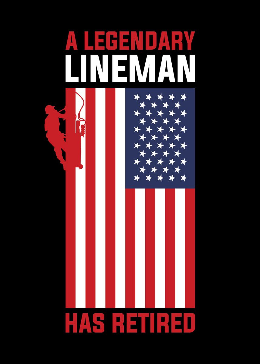 'Lineman Grandpa' Poster, picture, metal print, paint by CatRobot ...
