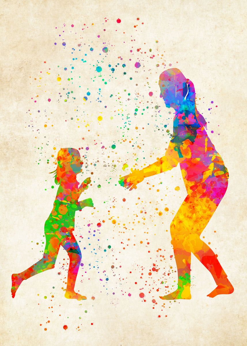 'Children playing outside' Poster by Ollie Reid | Displate