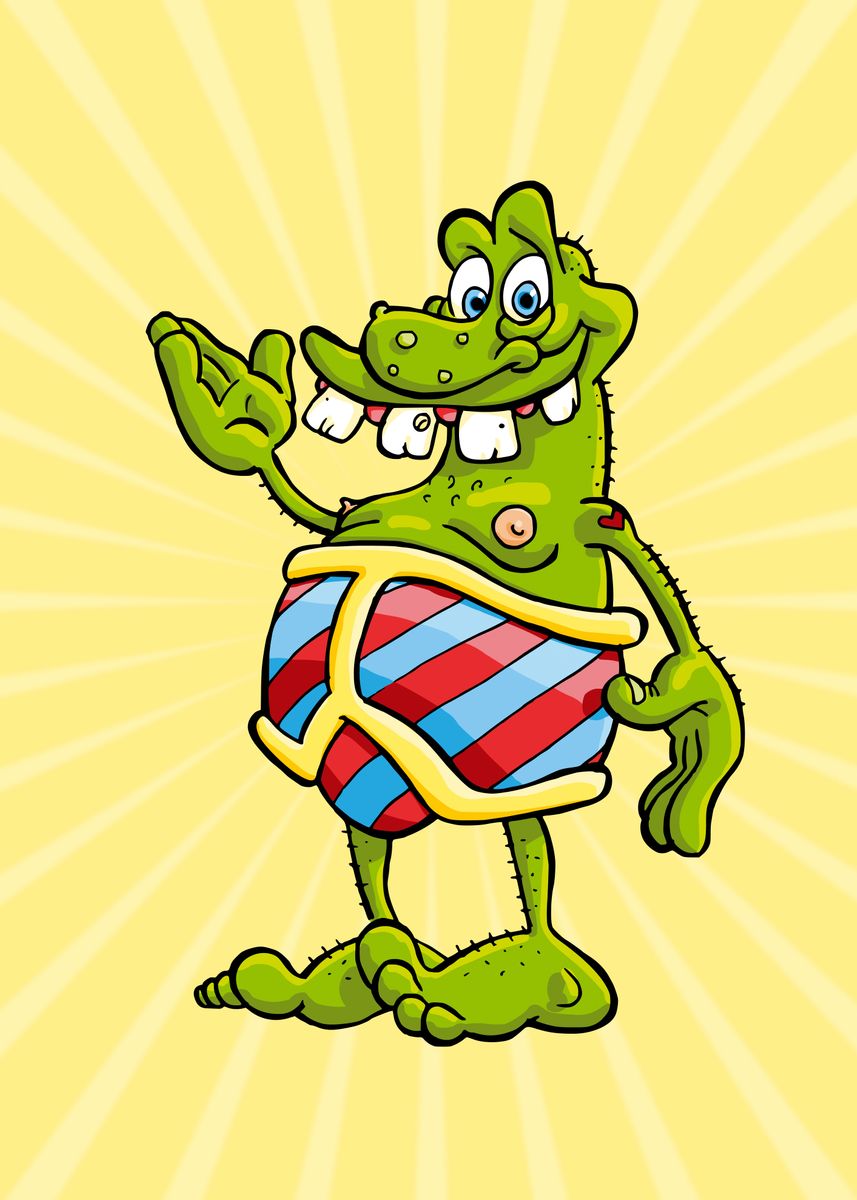 'Green cartoon' Poster by Jonas Olsson | Displate