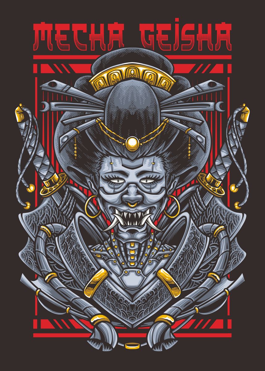 'MEcha' Poster, picture, metal print, paint by Rois Lois | Displate