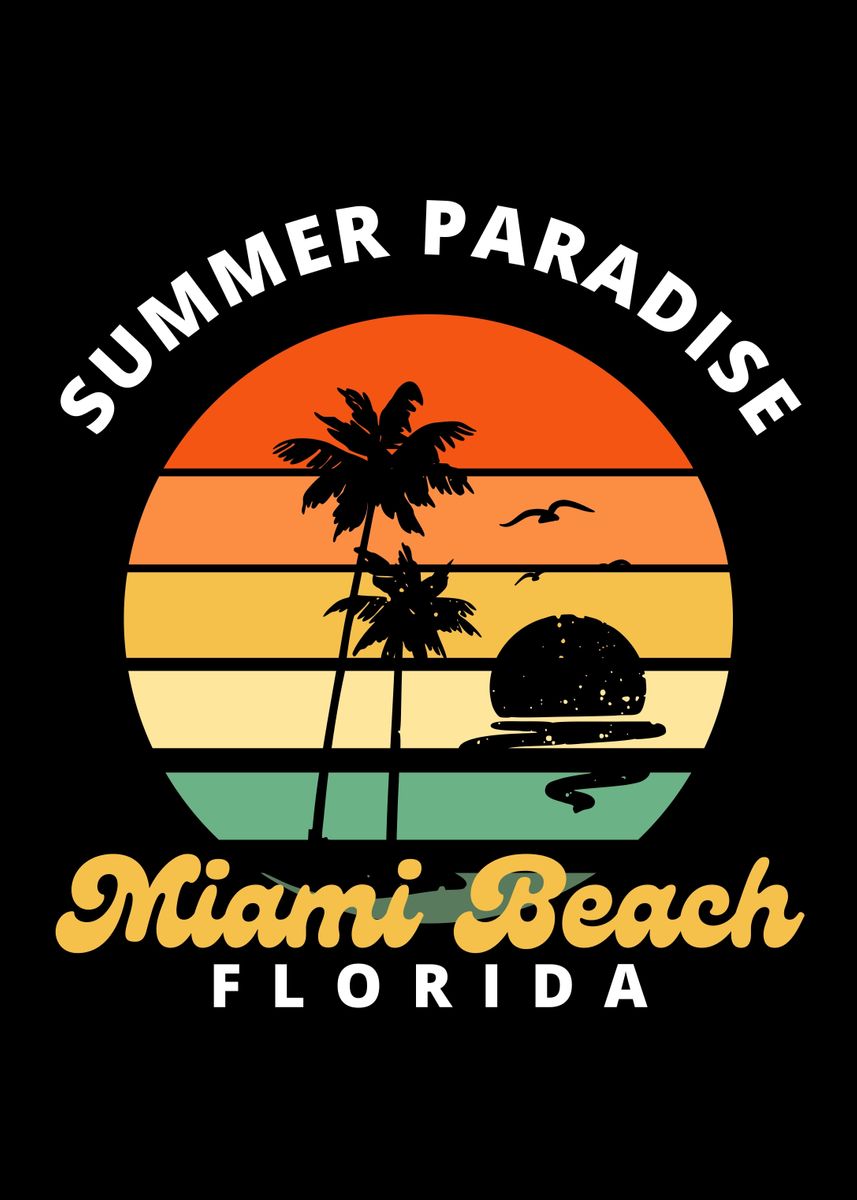 'Summer Paradise' Poster, picture, metal print, paint by RECTANGLE ...