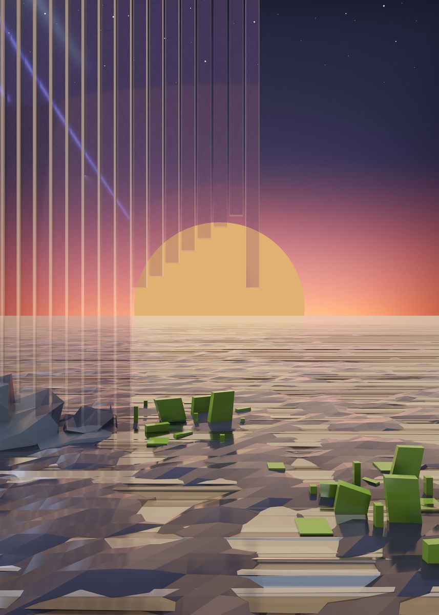 'Serenity' Poster, picture, metal print, paint by Pelopoly | Displate