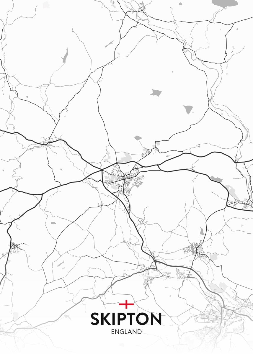 'Skipton UK' Poster, picture, metal print, paint by IMR Designs | Displate