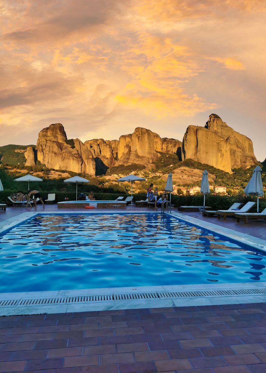 'Sunset in Meteora' Poster, picture, metal print, paint by Haroulita ...