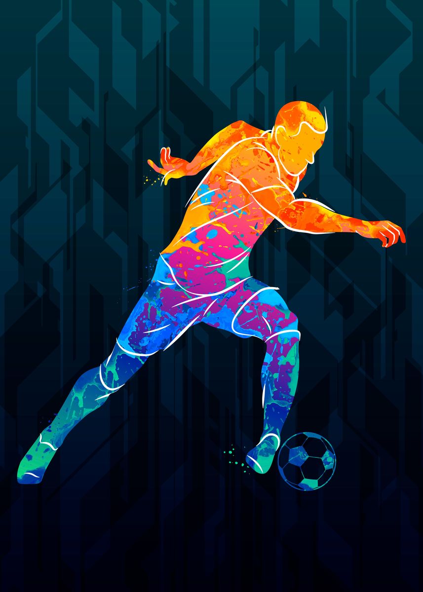 'Abstract soccer ' Poster by VisionTrend | Displate