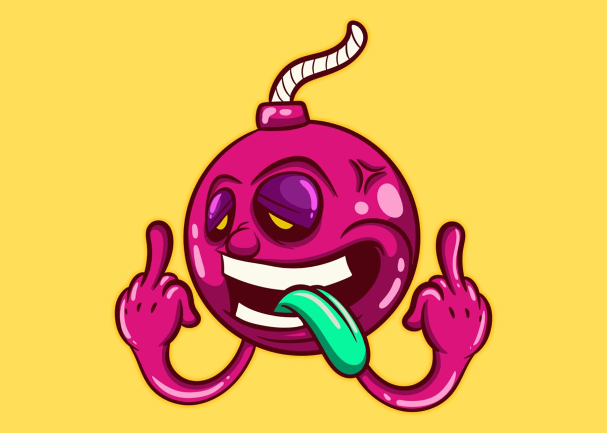 'Funny Crazy Bomb' Poster by Creativity Art | Displate