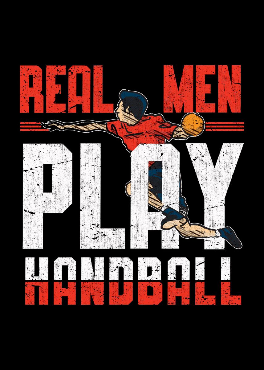'Men Handball Player' Poster by professionaldesigns | Displate