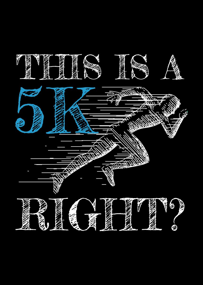 '5K Run Road Parkrun' Poster, picture, metal print, paint by ...