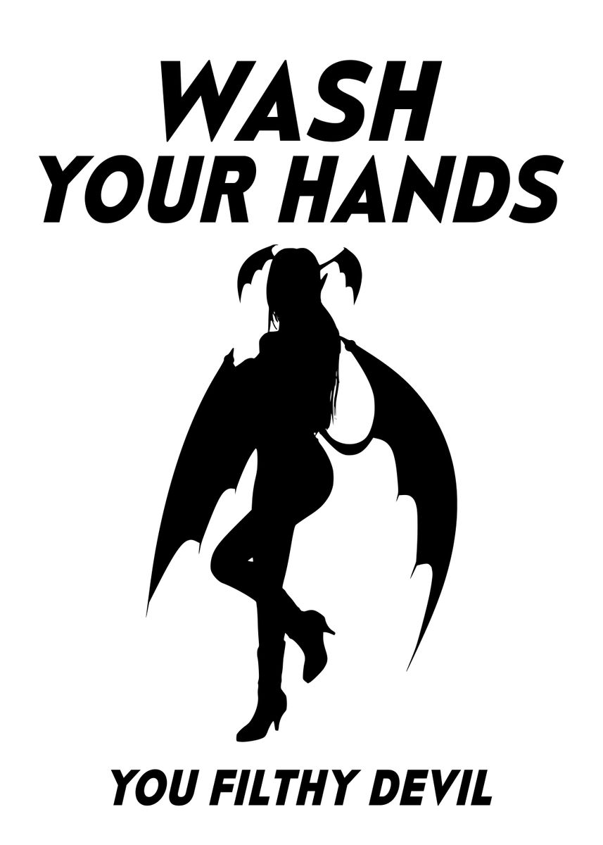 'WASH YOUR HANDS BLACK' Poster, picture, metal print, paint by Atomic ...