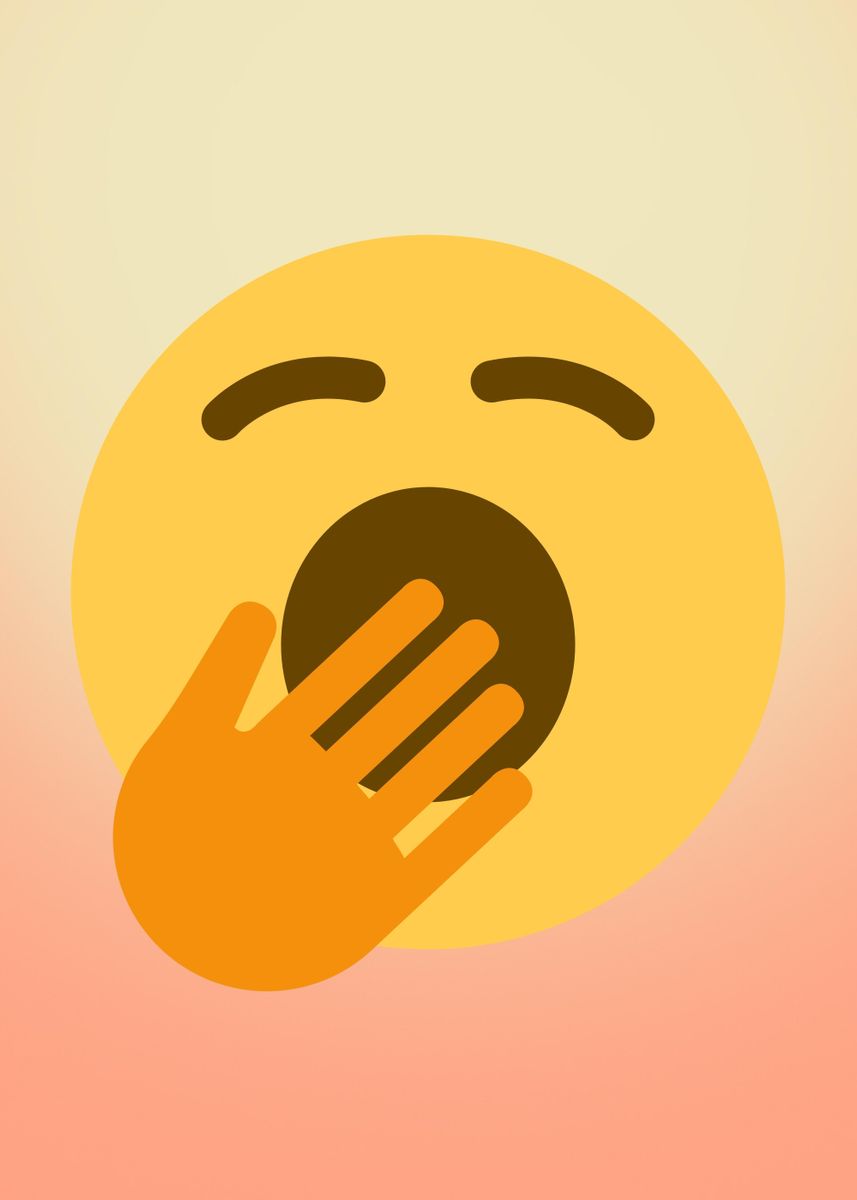 'Yawn Emoji' Poster by Simon Clement | Displate