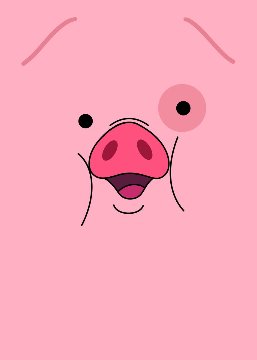 'Pig' Poster, picture, metal print, paint by Lardis Art | Displate