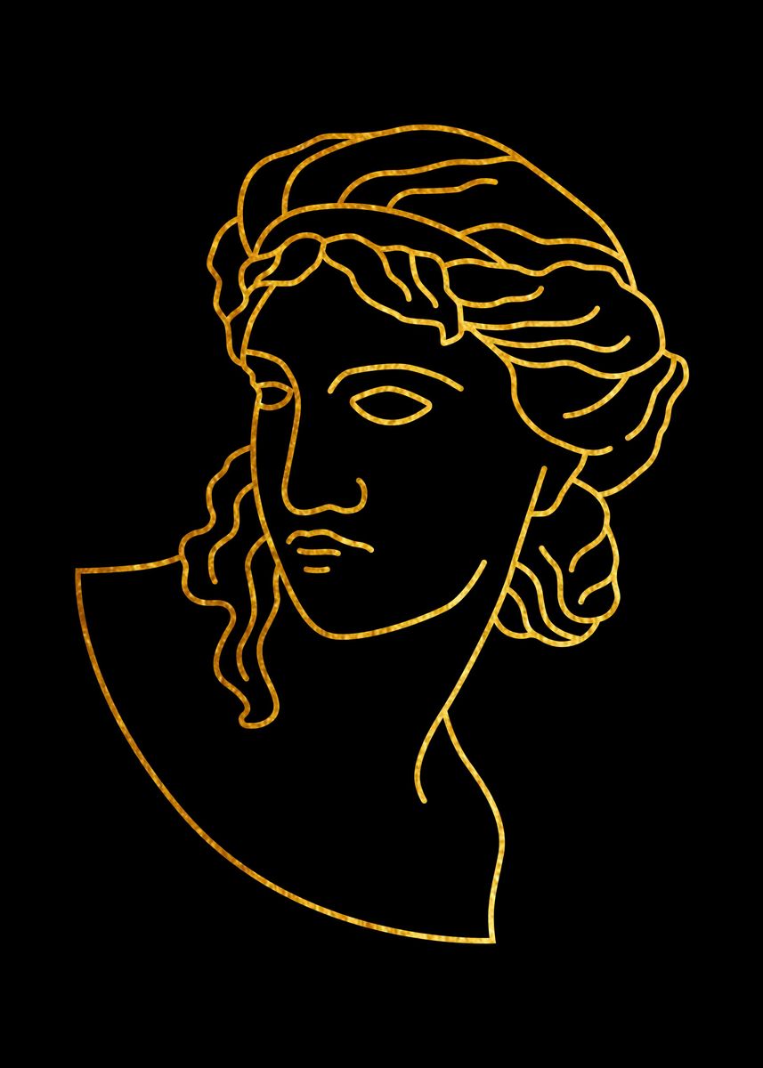 'Greek Sculpture Gold 3' Poster, picture, metal print, paint by Good ...