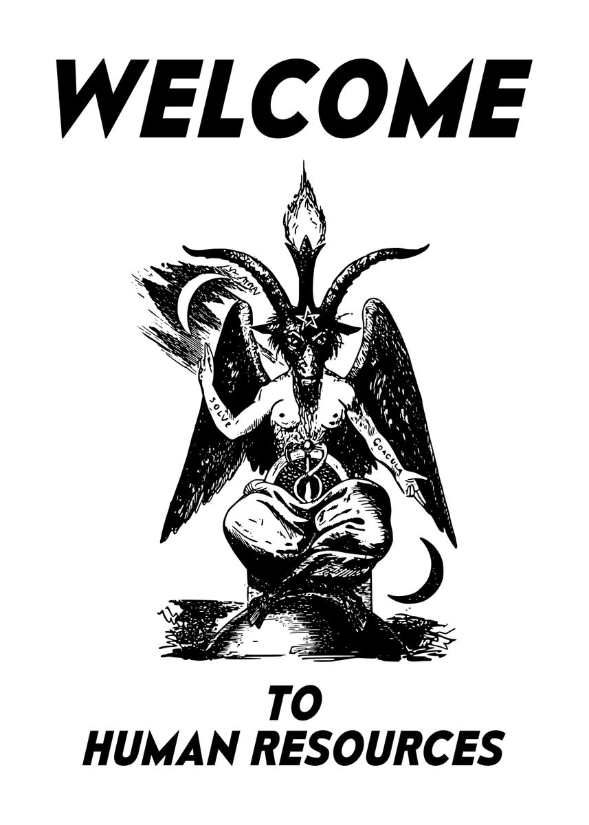 'WELCOME HR FUNNY DEVIL' Poster, picture, metal print, paint by Atomic ...