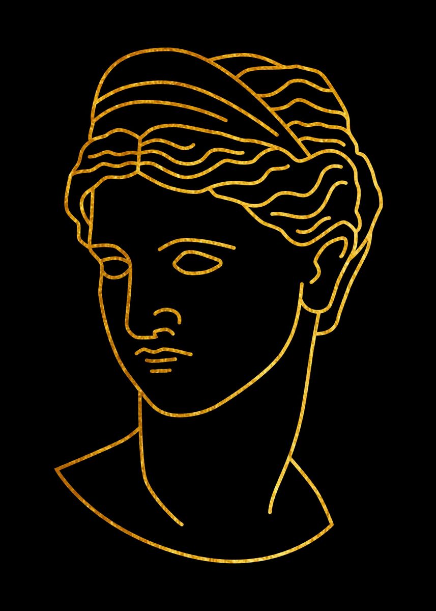 'Greek Sculpture Gold 2' Poster, picture, metal print, paint by Good ...