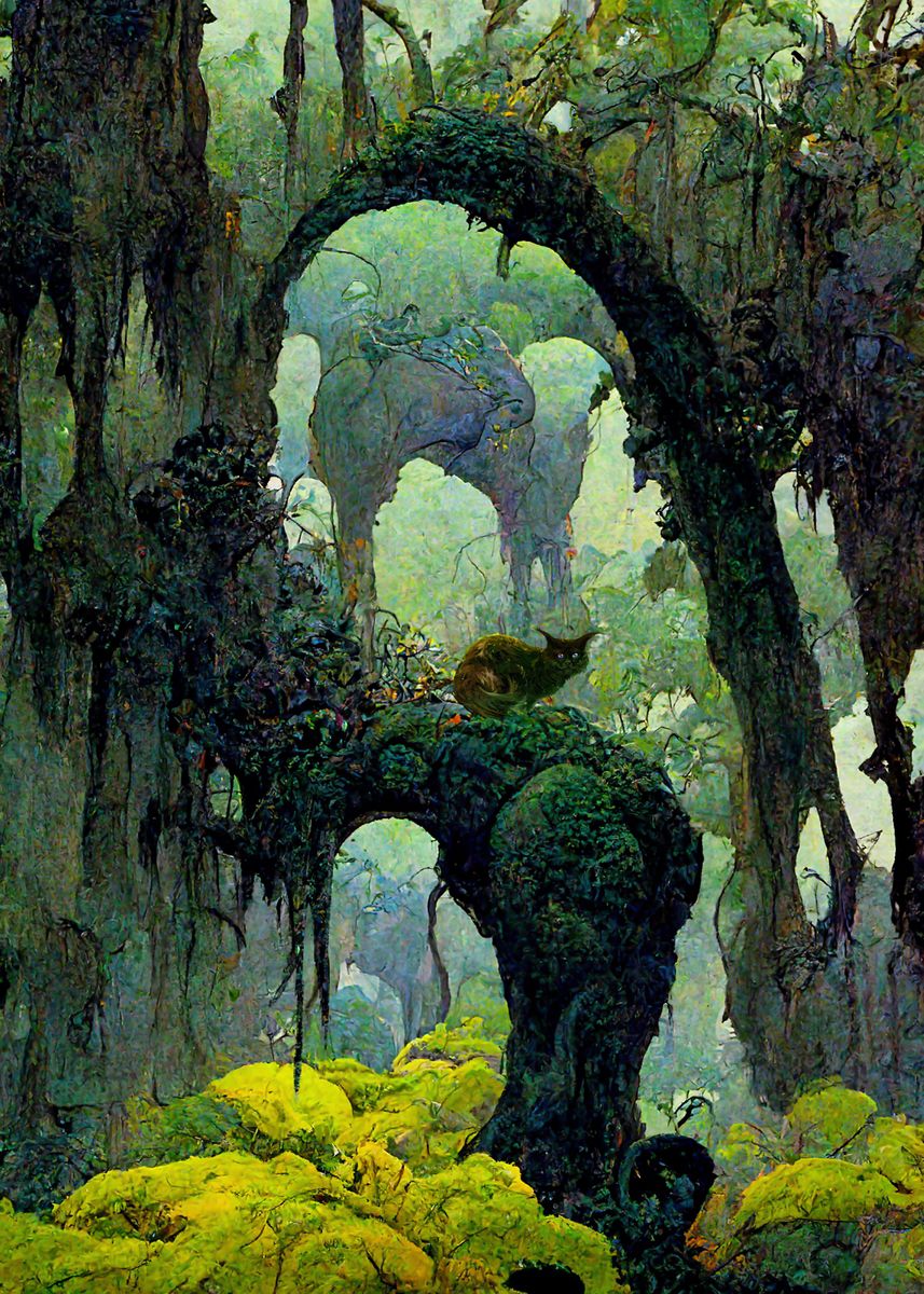 'Looking Glass 1' Poster, picture, metal print, paint by Stijn Windig ...