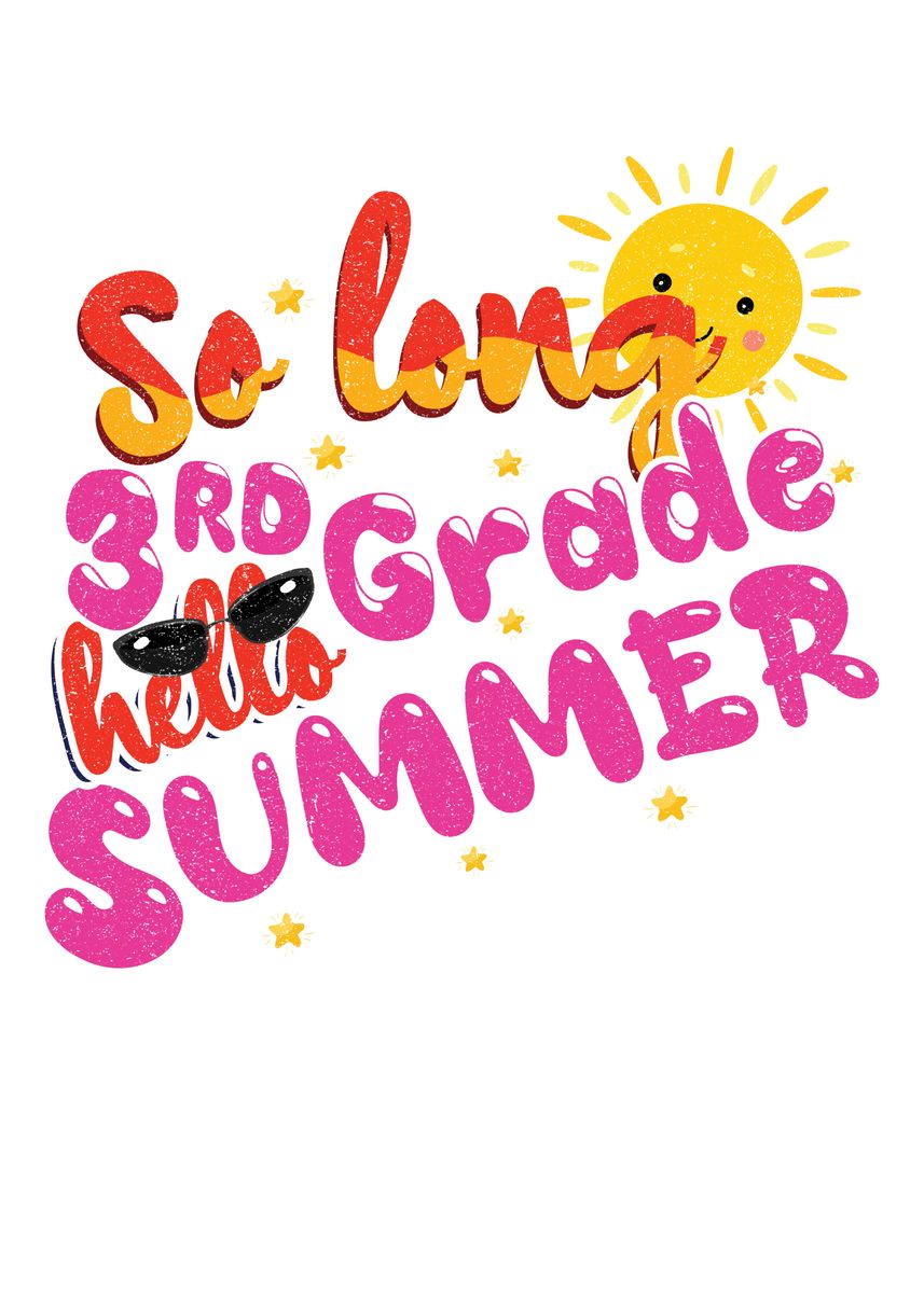 'Day Of School Happy Last' Poster, picture, metal print, paint by ...