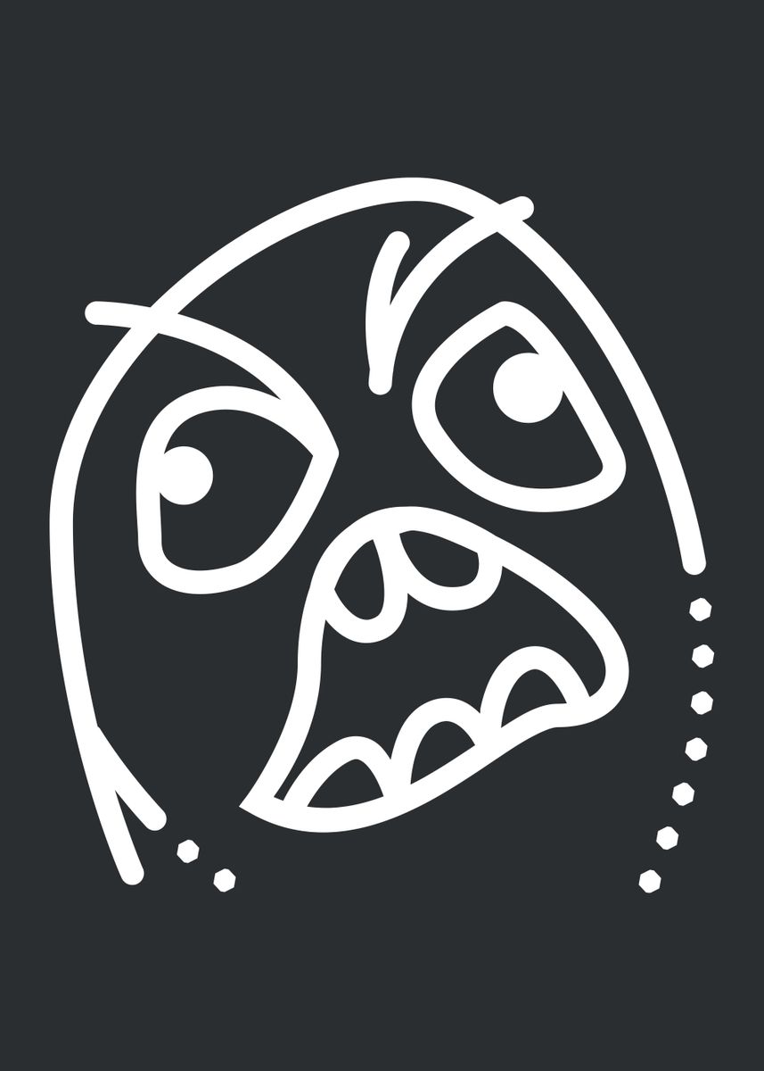'Rage Face' Poster by Simon Clement | Displate
