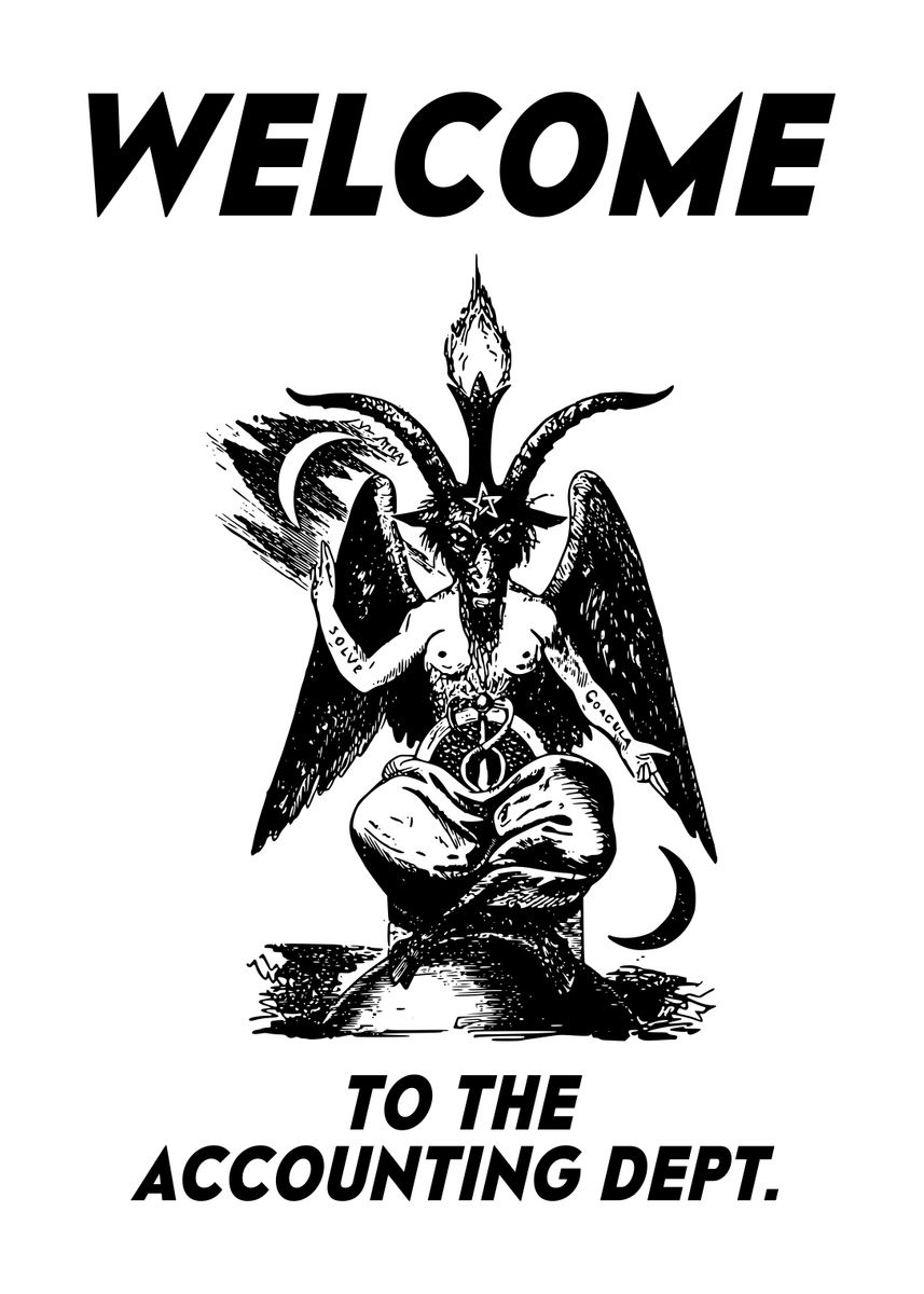 'FUNNY ACCOUNTING DEVIL' Poster, picture, metal print, paint by Atomic ...