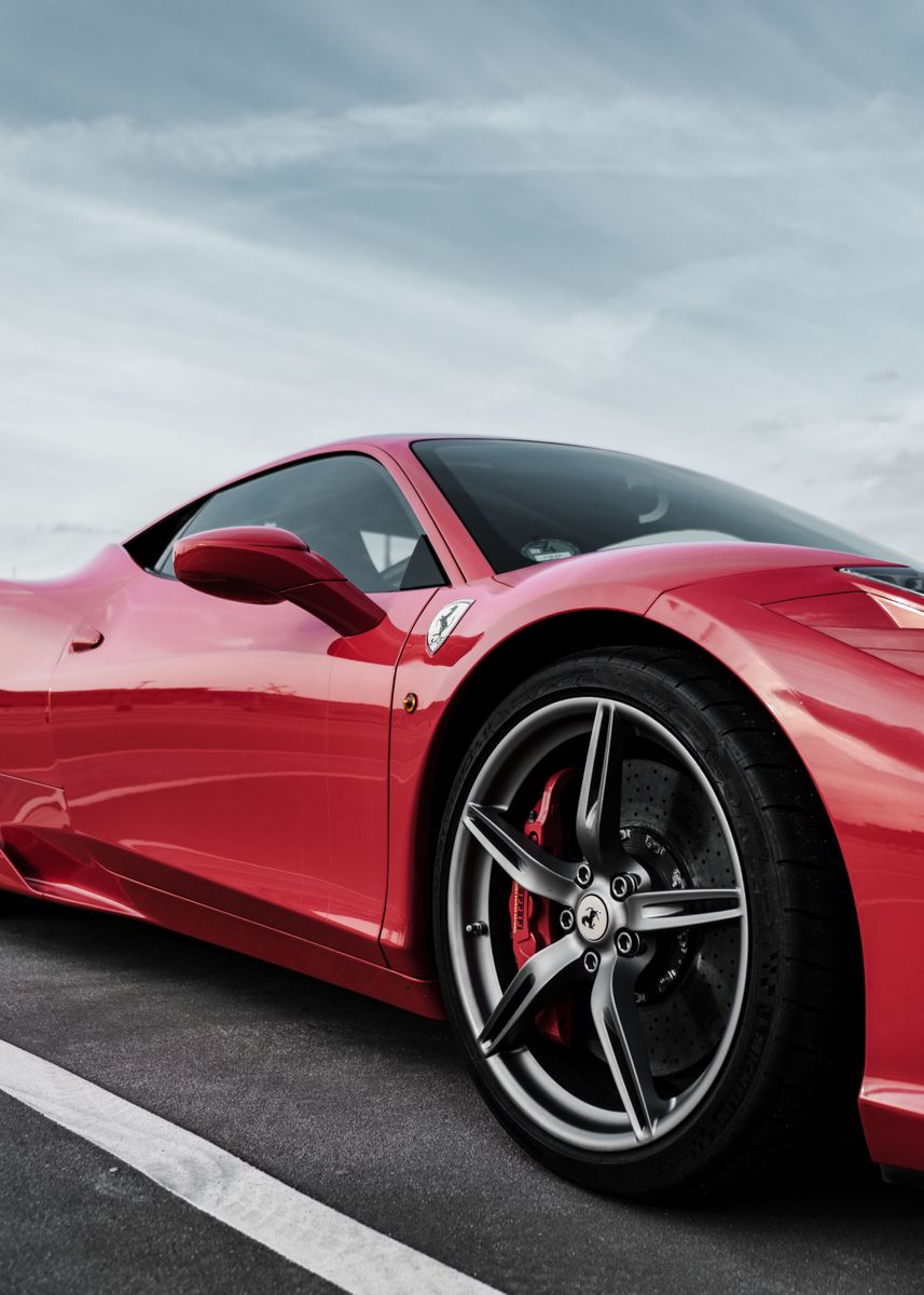 'Ferrari red' Poster, picture, metal print, paint by hueseyin | Displate