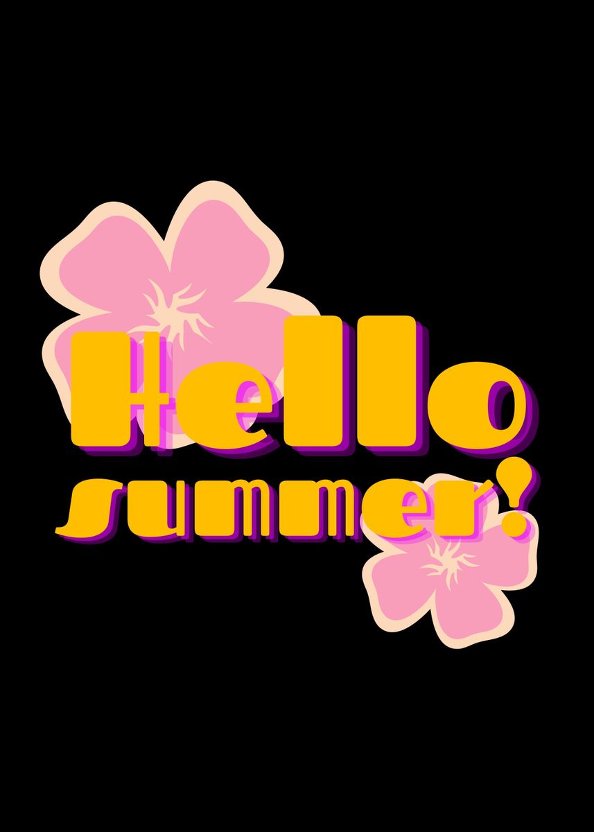 'Hello Summer' Poster, picture, metal print, paint by RECTANGLE BLACK ...