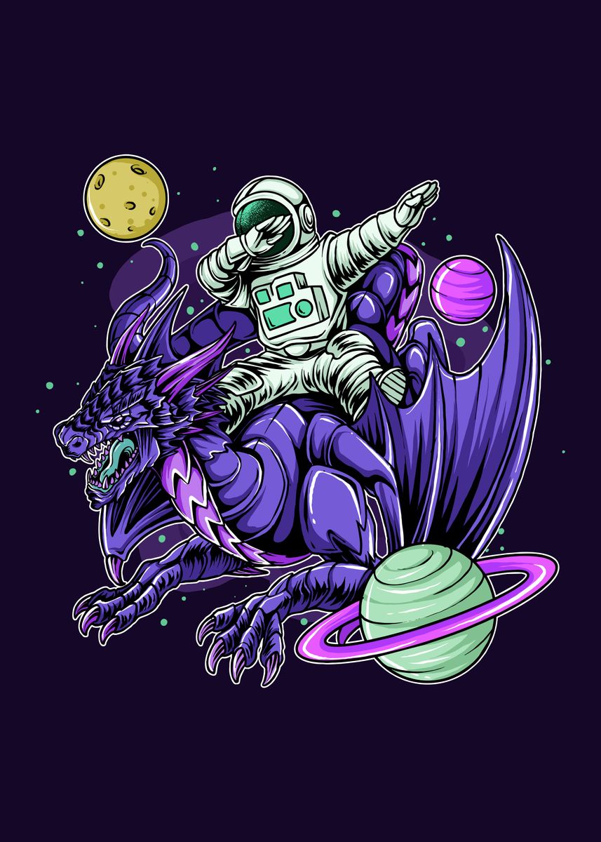 'Astronaut Dabbing' Poster, picture, metal print, paint by Madooza ...