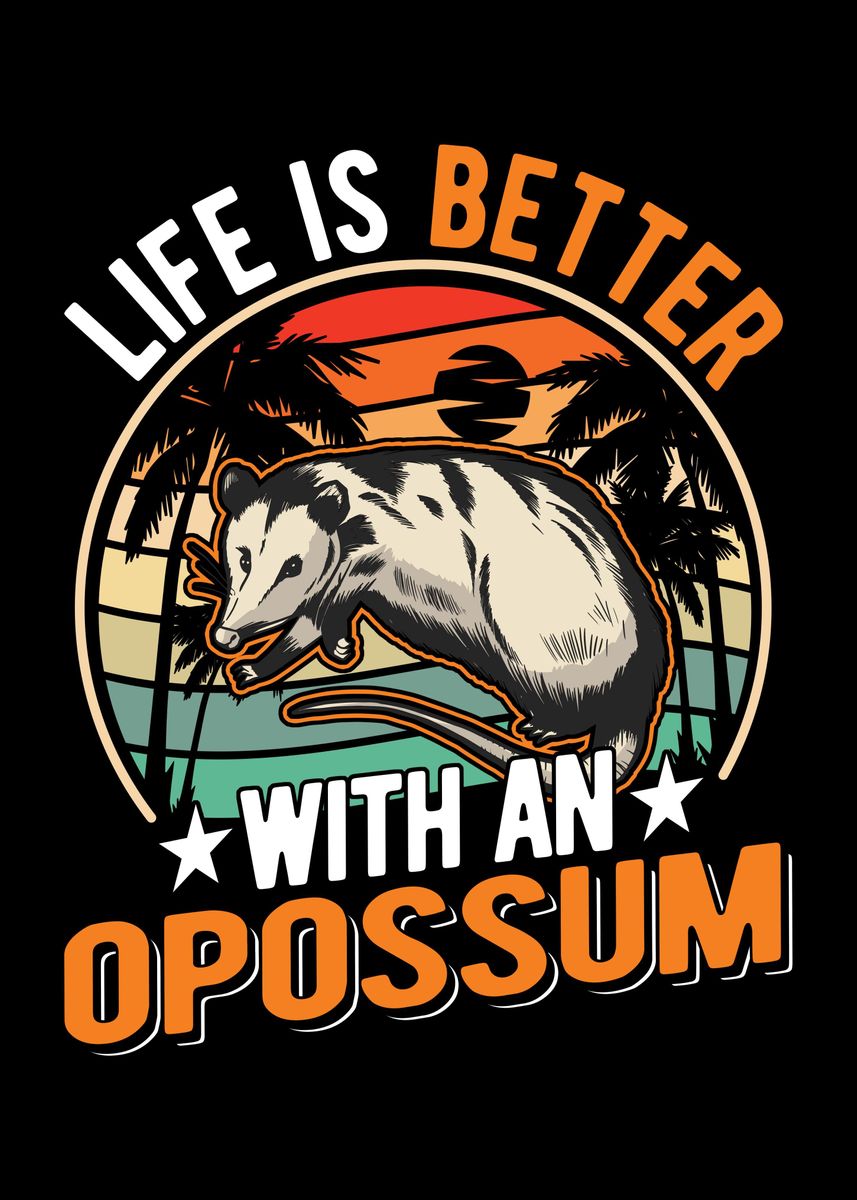 'Opossum Lover Possum Gift' Poster, picture, metal print, paint by ...
