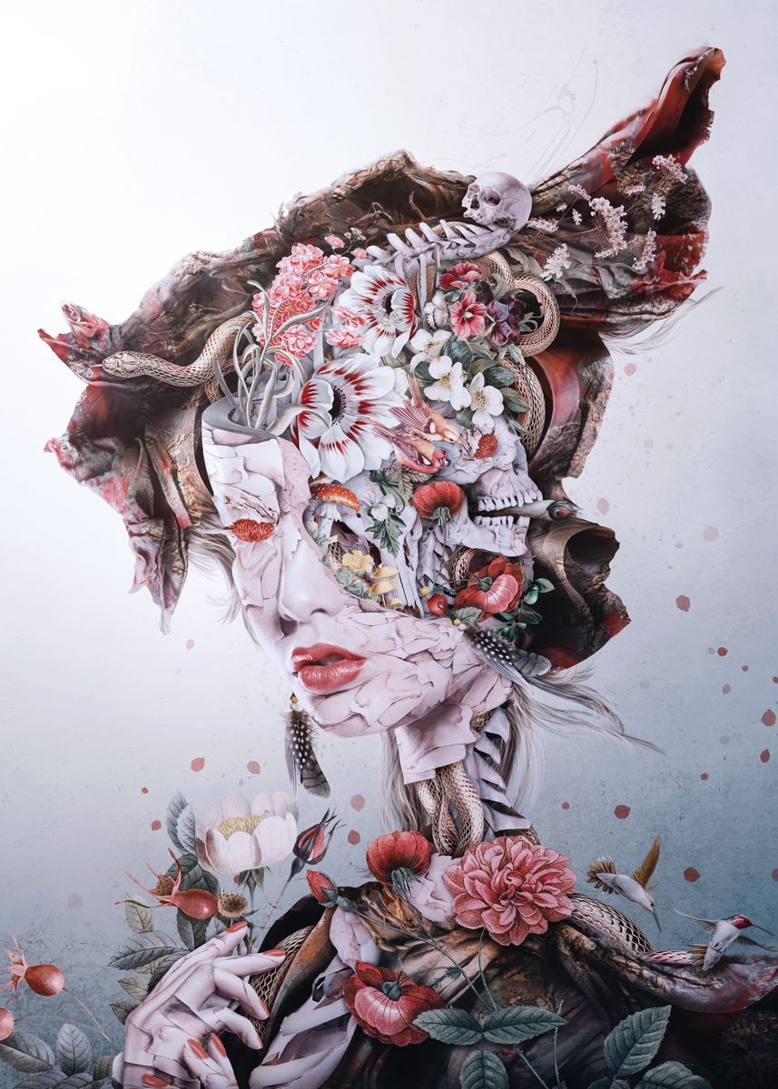 'Surreal Queen' Poster, picture, metal print, paint by RIZA PEKER ...