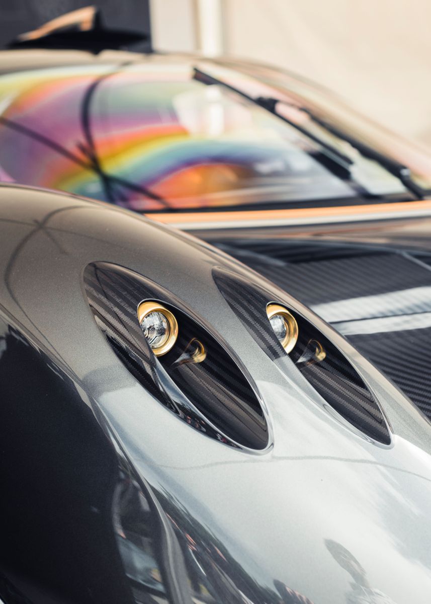 'Pagani Huayra R Headlight' Poster, picture, metal print, paint by RDG ...
