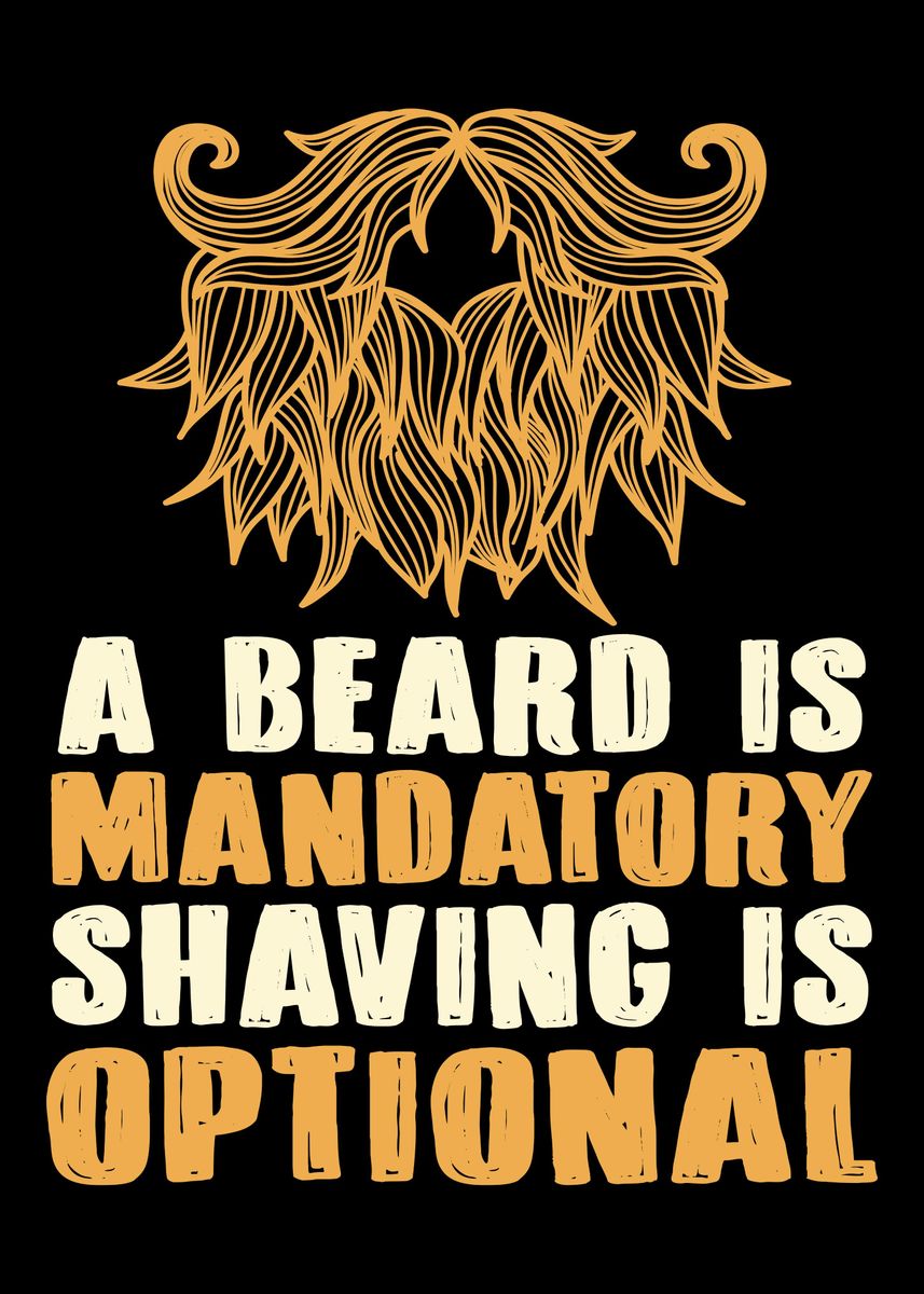 'Full Beard' Poster, picture, metal print, paint by CrazySquirrel ...