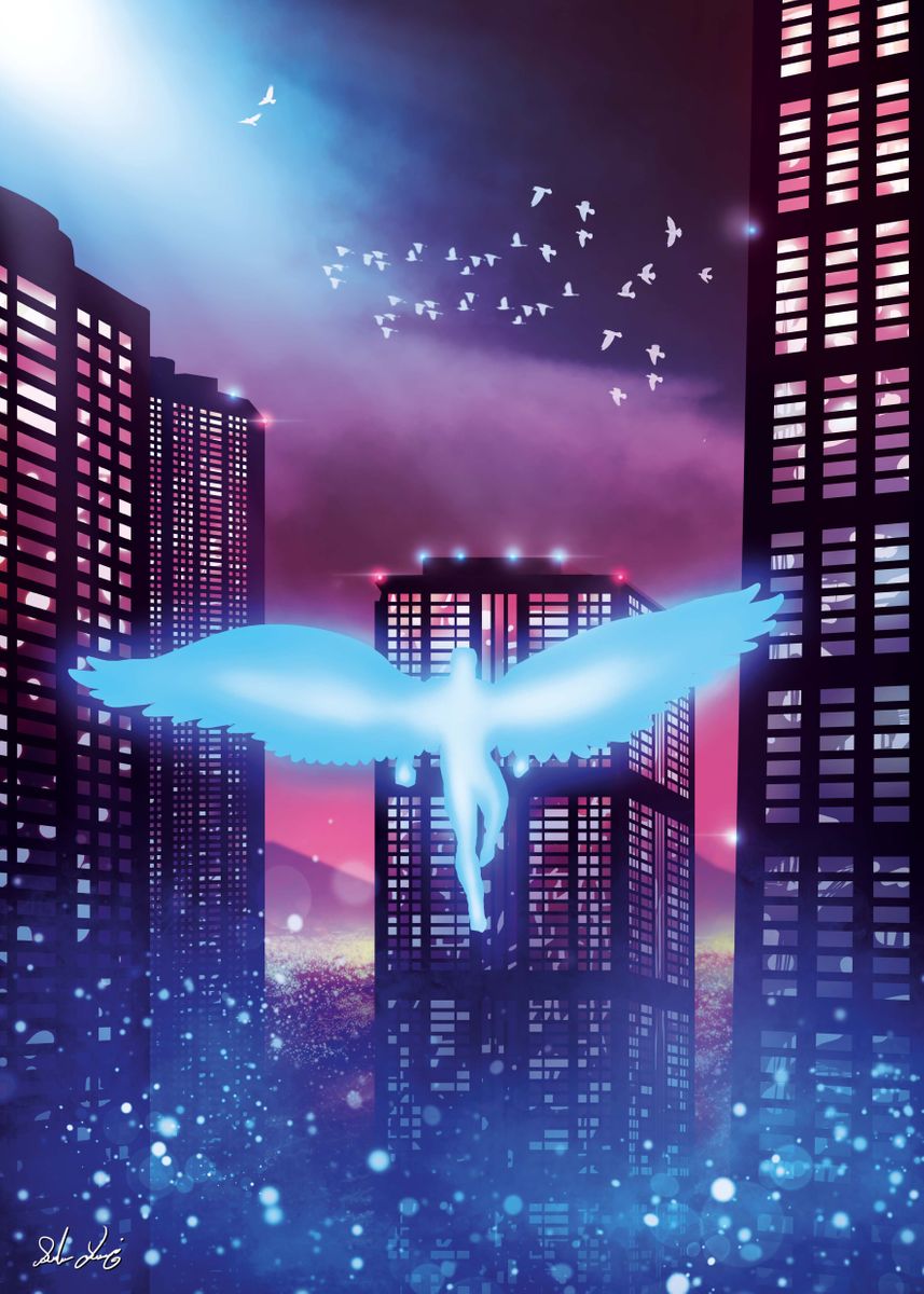 'My Protector' Poster, picture, metal print, paint by SaharsDrawings ...