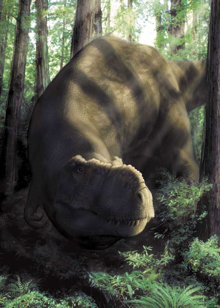 'Tyrannosaurus on the Prowl' Poster by Christopher Srnka | Displate