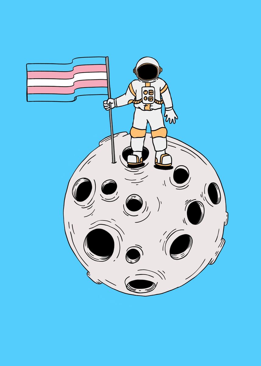 'Transgender Astronaut Flag' Poster, picture, metal print, paint by ...