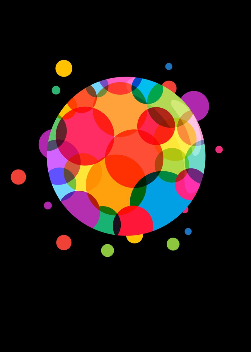 'Dot Day Circle' Poster, picture, metal print, paint by Mooon | Displate