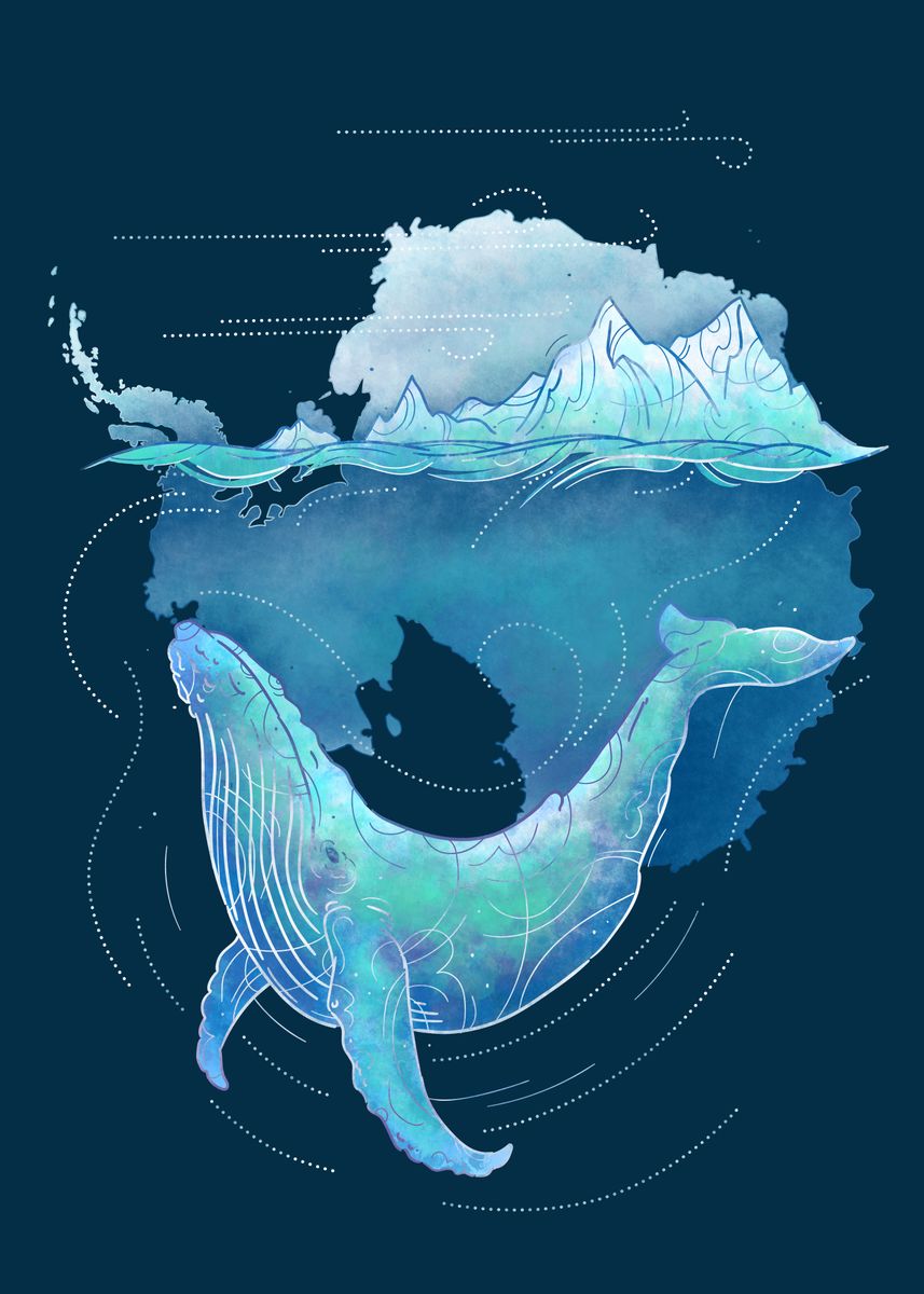 'Antarctica' Poster, picture, metal print, paint by zizar | Displate