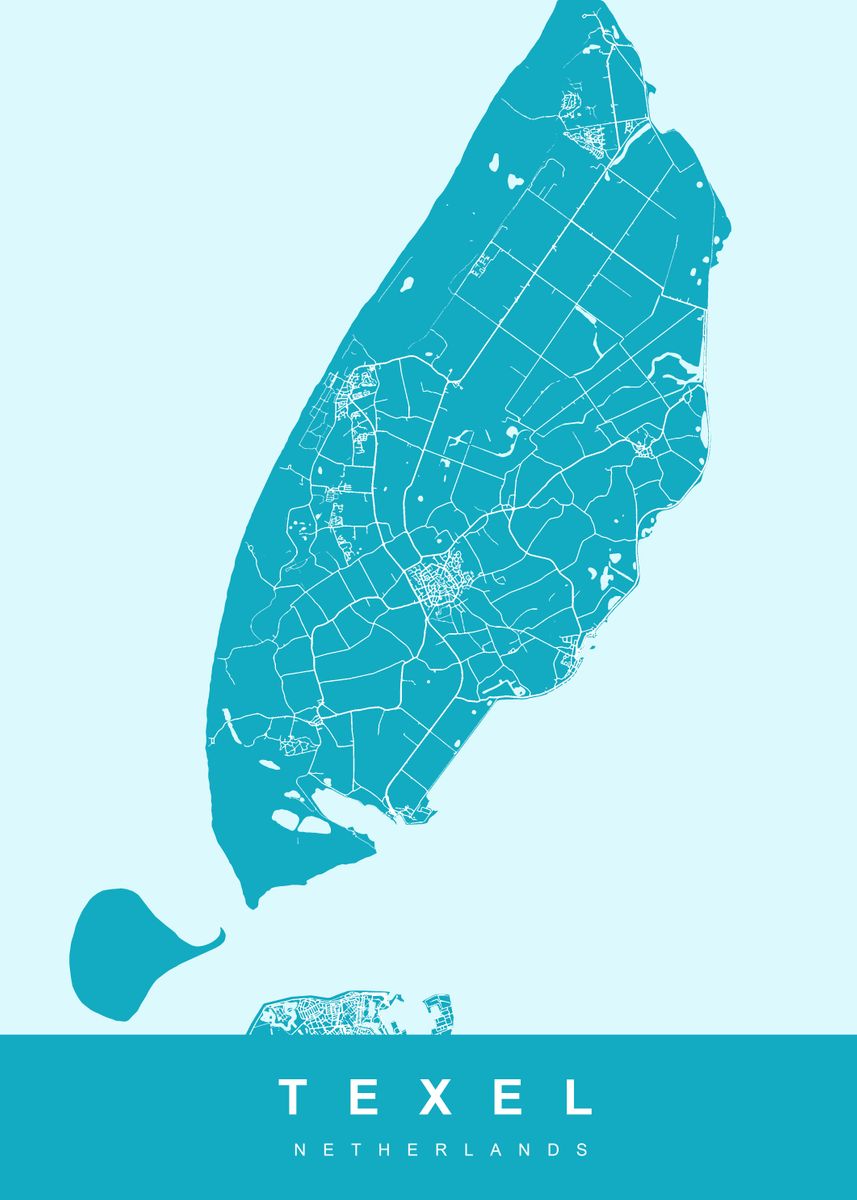 'TEXEL NETHERLANDS' Poster by UrbanMaps | Displate