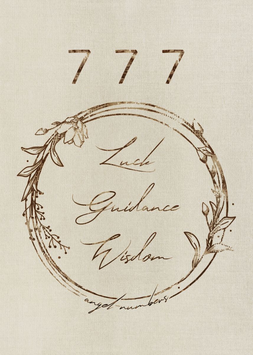 'Angel Number 777' Poster by Ema Paraschiv | Displate