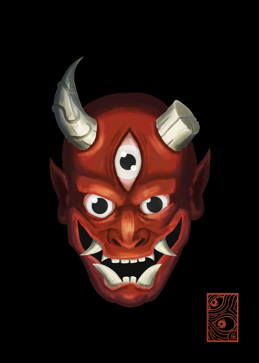 'ONI' Poster, picture, metal print, paint by Romain Occhipinti | Displate