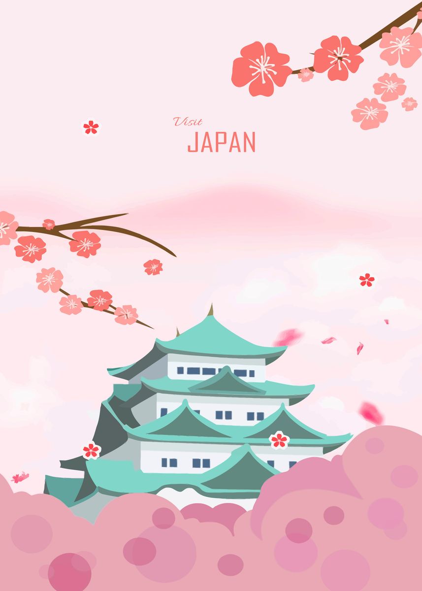 ' Visit Japan' Poster, picture, metal print, paint by Nature Posters ...