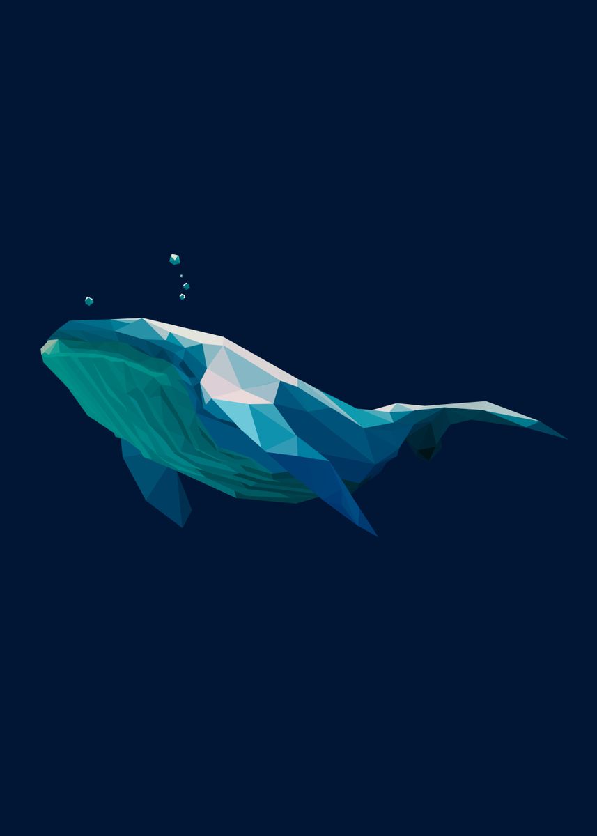 'Whale' Poster, picture, metal print, paint by Cassandra Cremin | Displate