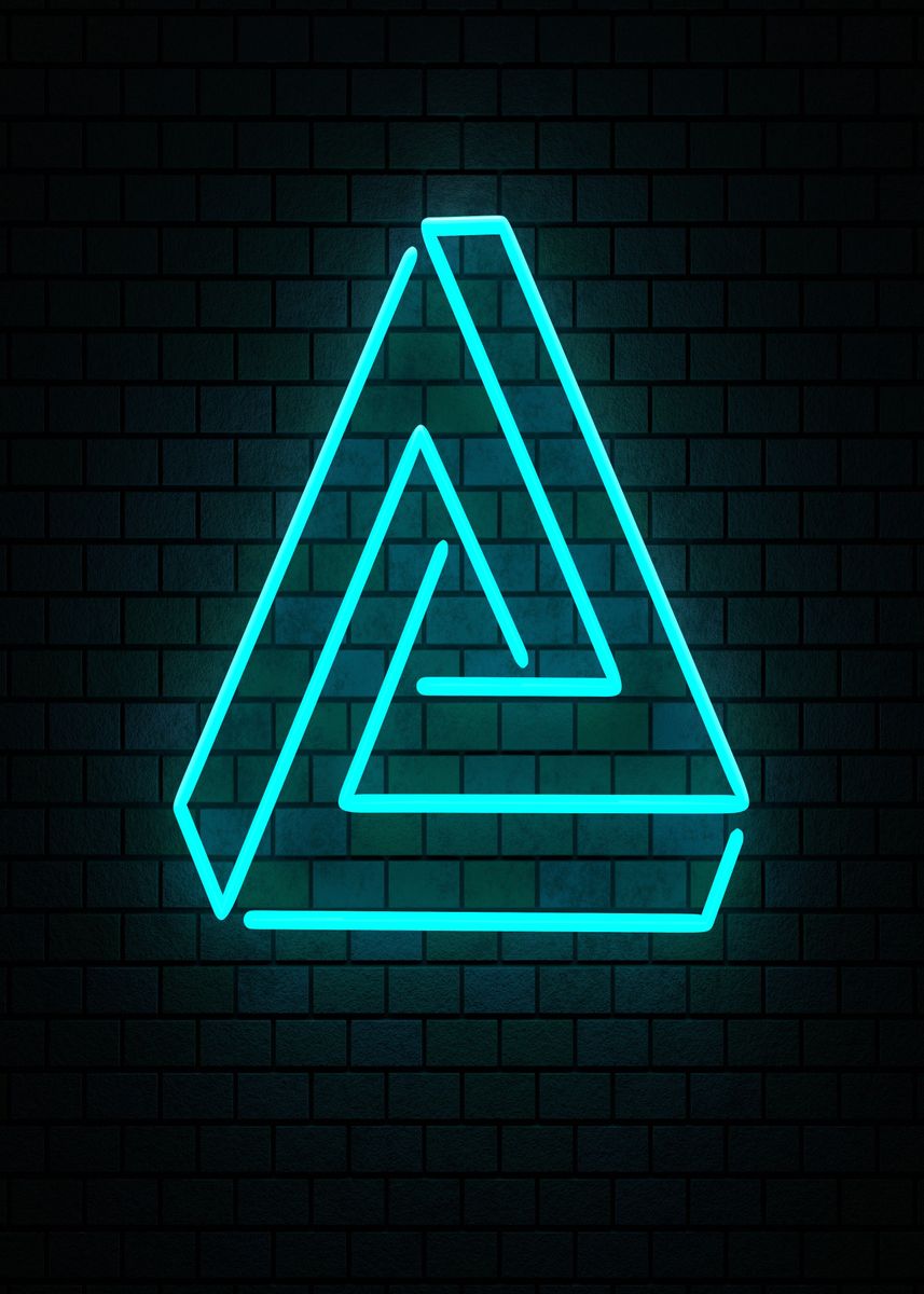 'Penrose Neon Sign' Poster, picture, metal print, paint by Jalen | Displate