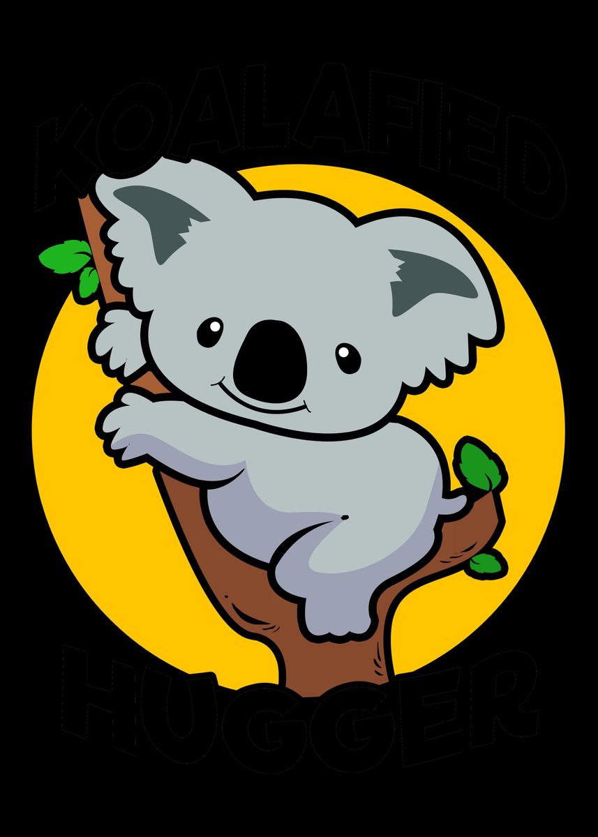 'Cute Koala Living Room' Poster, picture, metal print, paint by ...