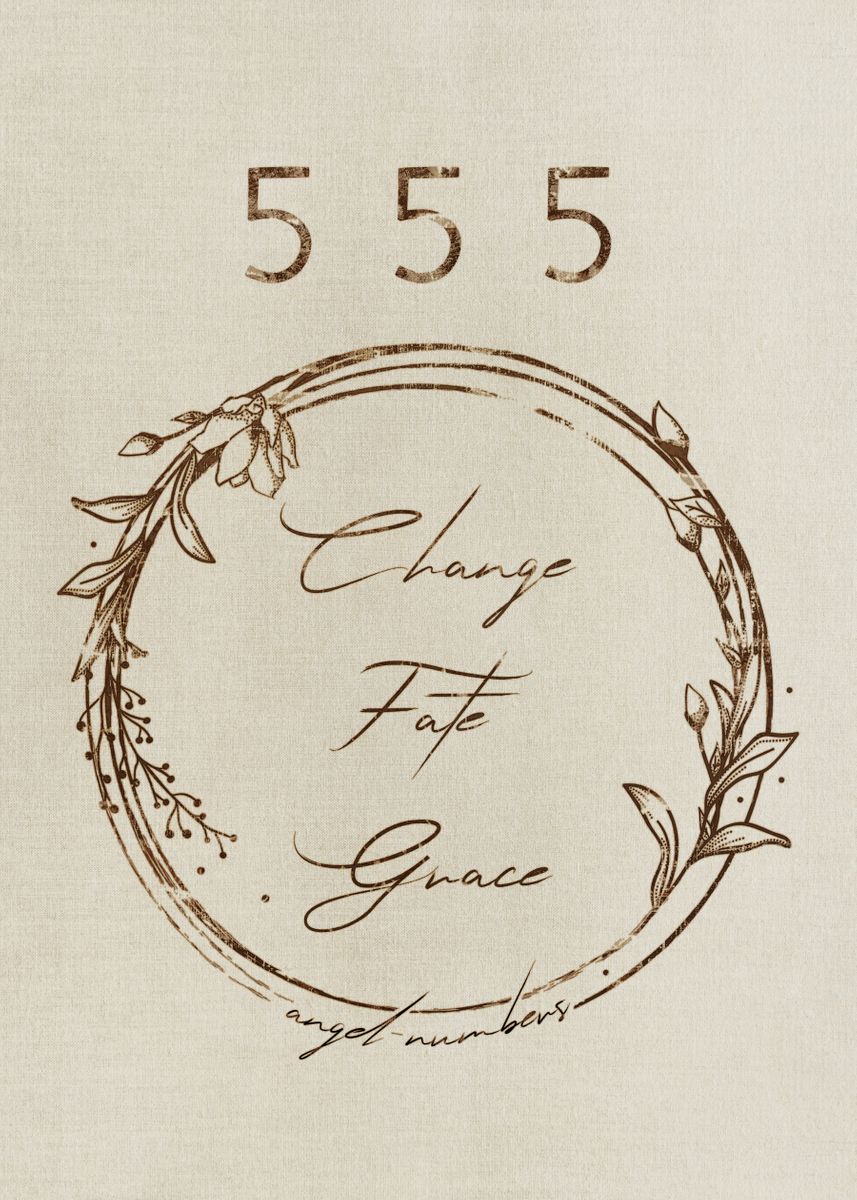 'Angel Number 555' Poster, picture, metal print, paint by Ema Paraschiv ...