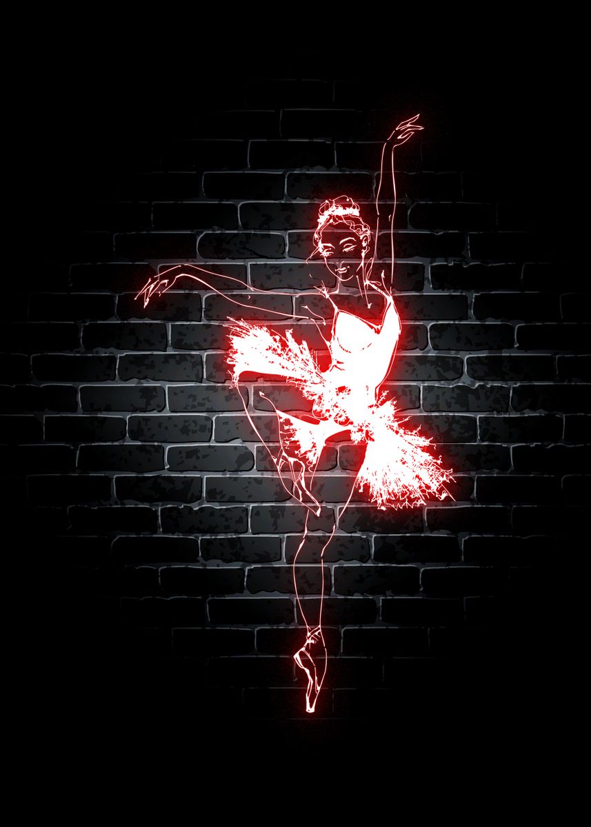 'Ballet Neon' Poster by Ana Calvert | Displate