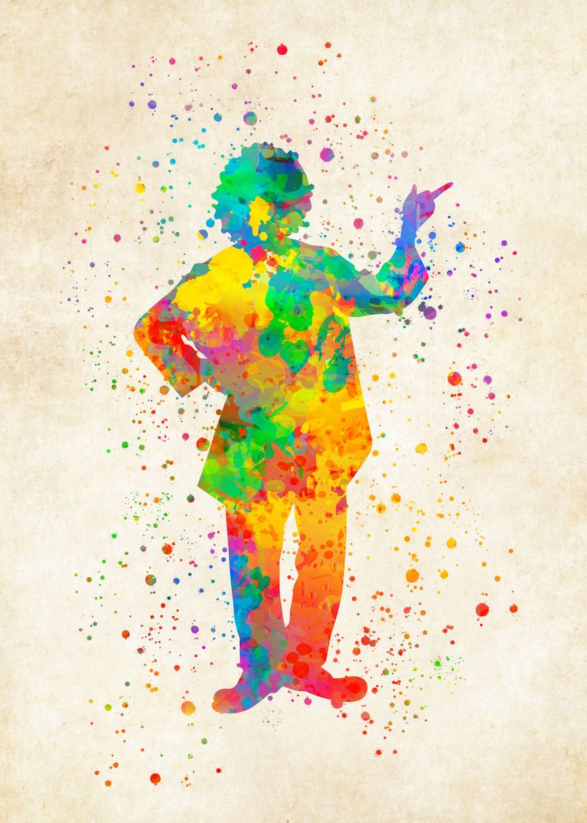 'Clown watercolor' Poster, picture, metal print, paint by Ollie Reid ...