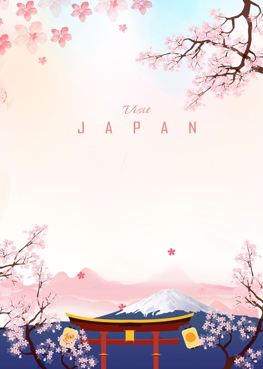 'Visit Japan' Poster by Nature Posters | Displate